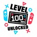 100 Days Level Unlocked Svg Png, 100 Days of School Svg, Funny Level up ...
