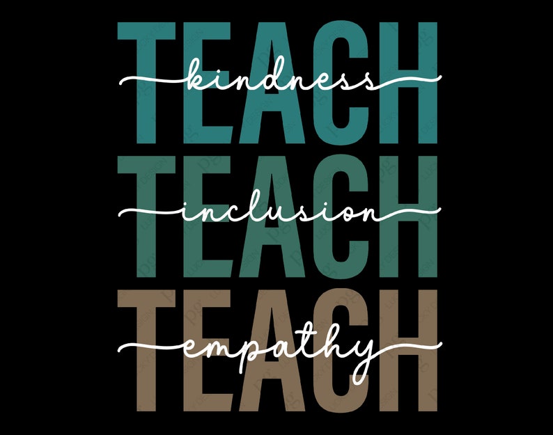 Teach Kindness Inclusion Empathy Svg Png Be Kind Inclusion - Etsy
