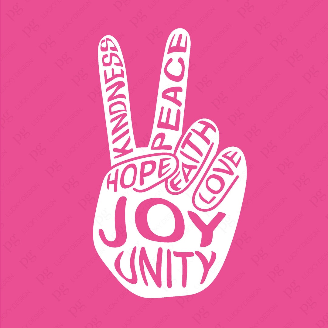 Pink Shirt Day Svg Png, Anti Bullying Peace Hand Sign Language, Choose ...