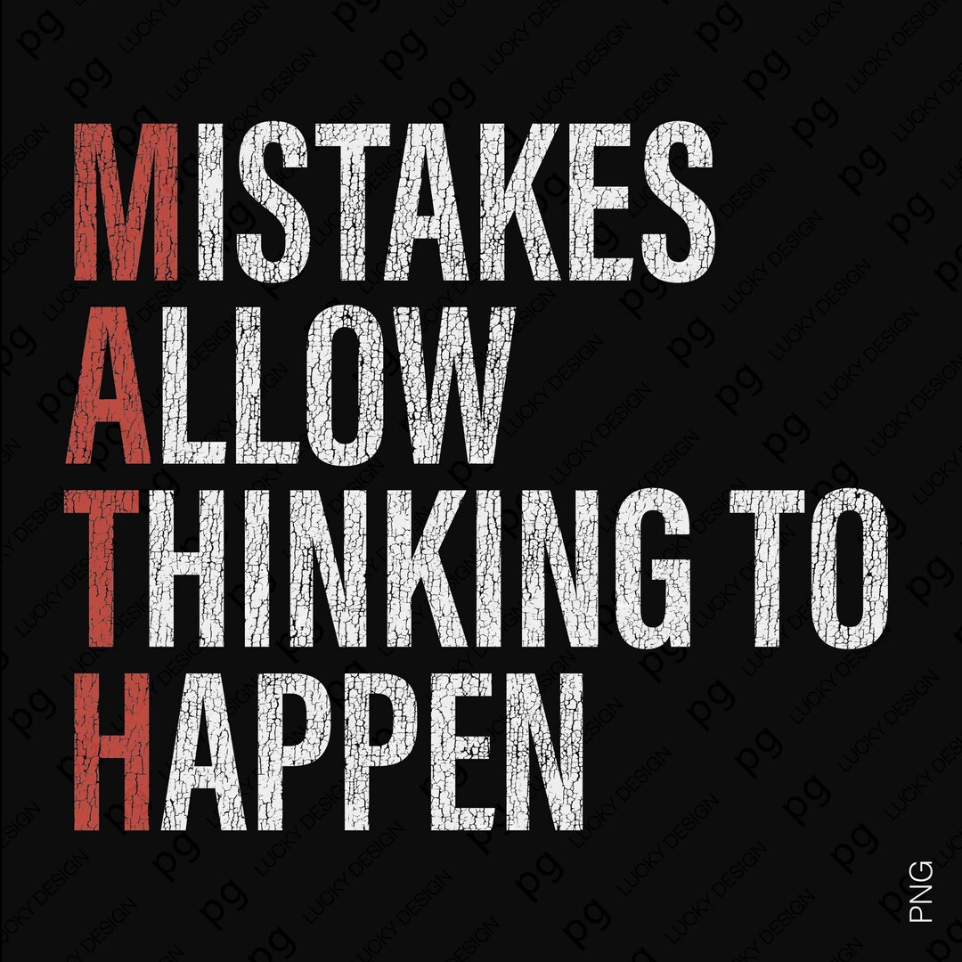 Mistakes Allow Thinking to Happen SVG PNG: Math Teacher Design ...