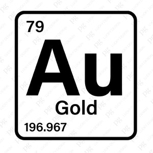Au Element Gold Svg Png, Autism Svg, Au-some Svg, Au Gold Chemical ...