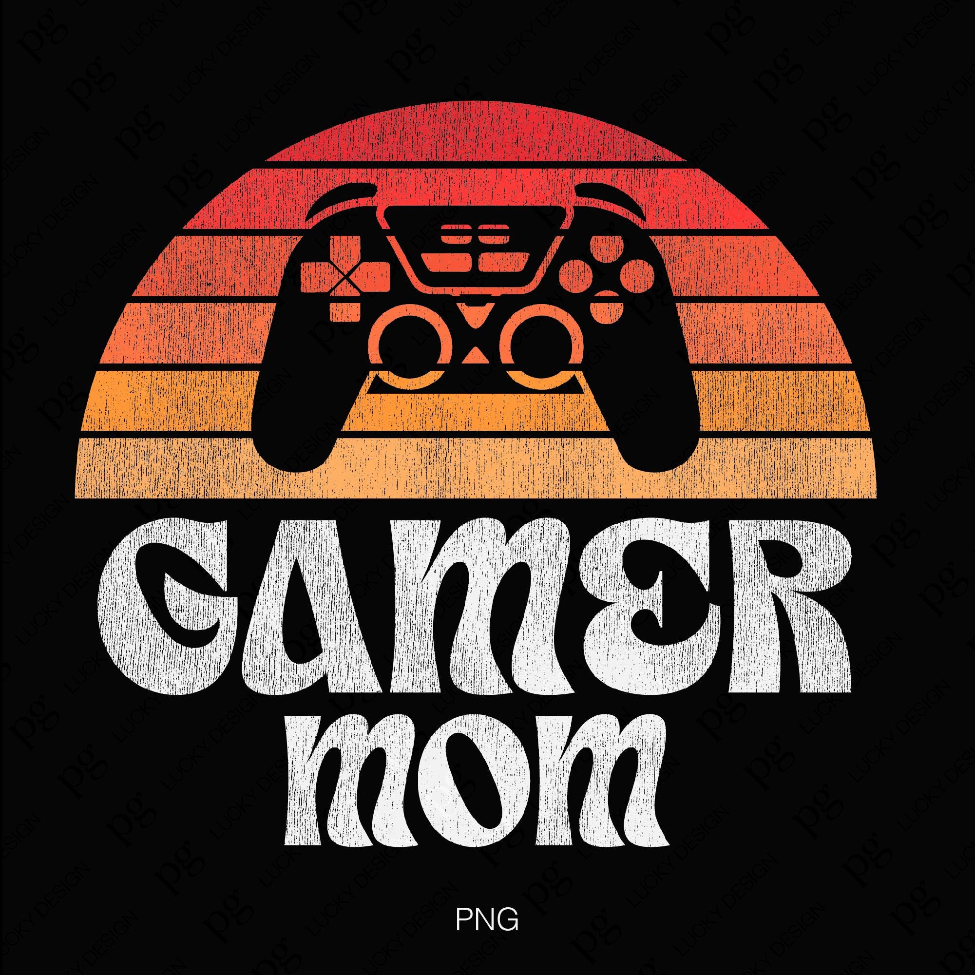Gamer Mom Svg Png, Distressed Gammer Png, Gamer Mom Dad Matching, Retro ...