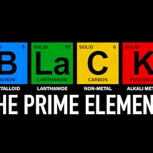 Black the Prime Element Svg Png, black Pride Svg, Black King Queen ...
