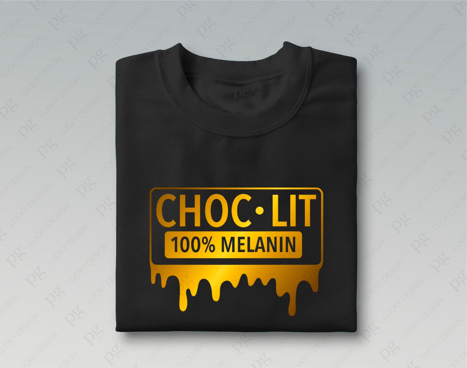 Choc Lit 100% Melanin Svg Choc Lit Svg Black History Month - Etsy