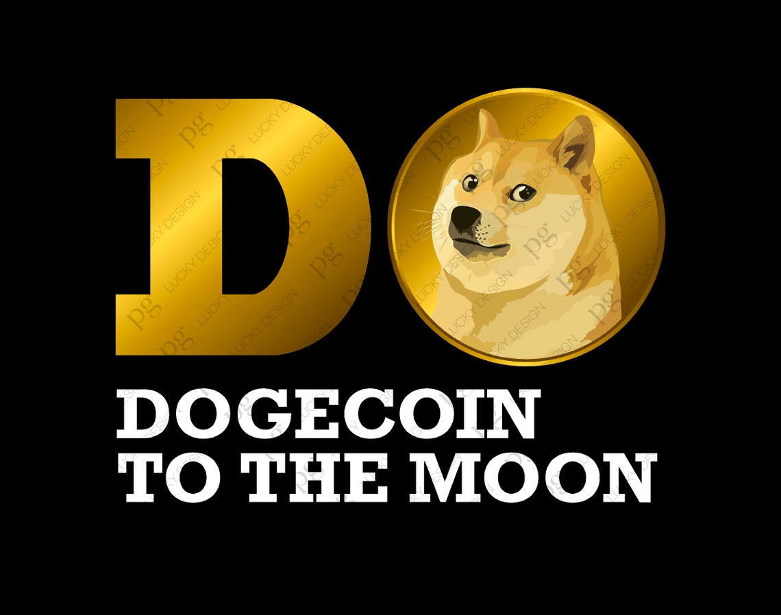 Dogecoin to the Moon Png Doge to the Moon Png Crypto Lover - Etsy UK