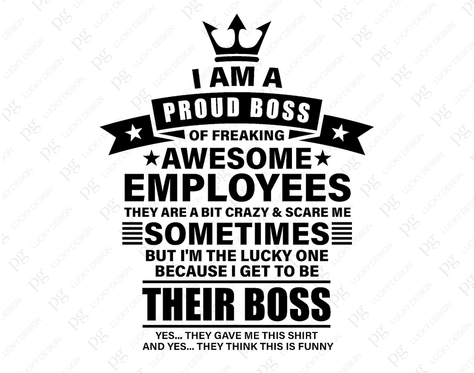 I'm A Proud Boss of Freaking Awesome Employees Svg Funny - Etsy