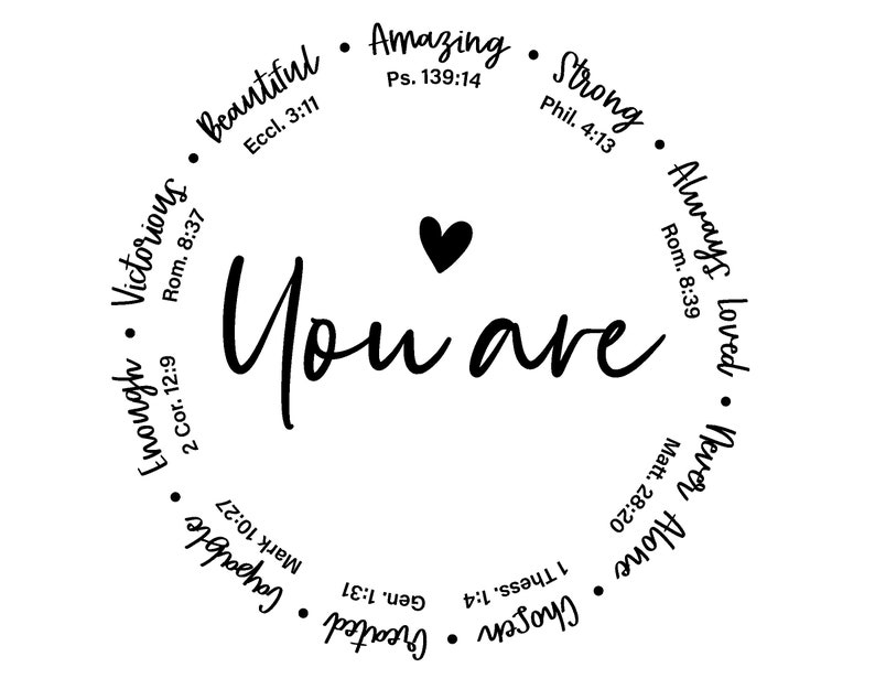 You Are Enough Victorious Beautiful Amazing Strong Always Loved Never ...