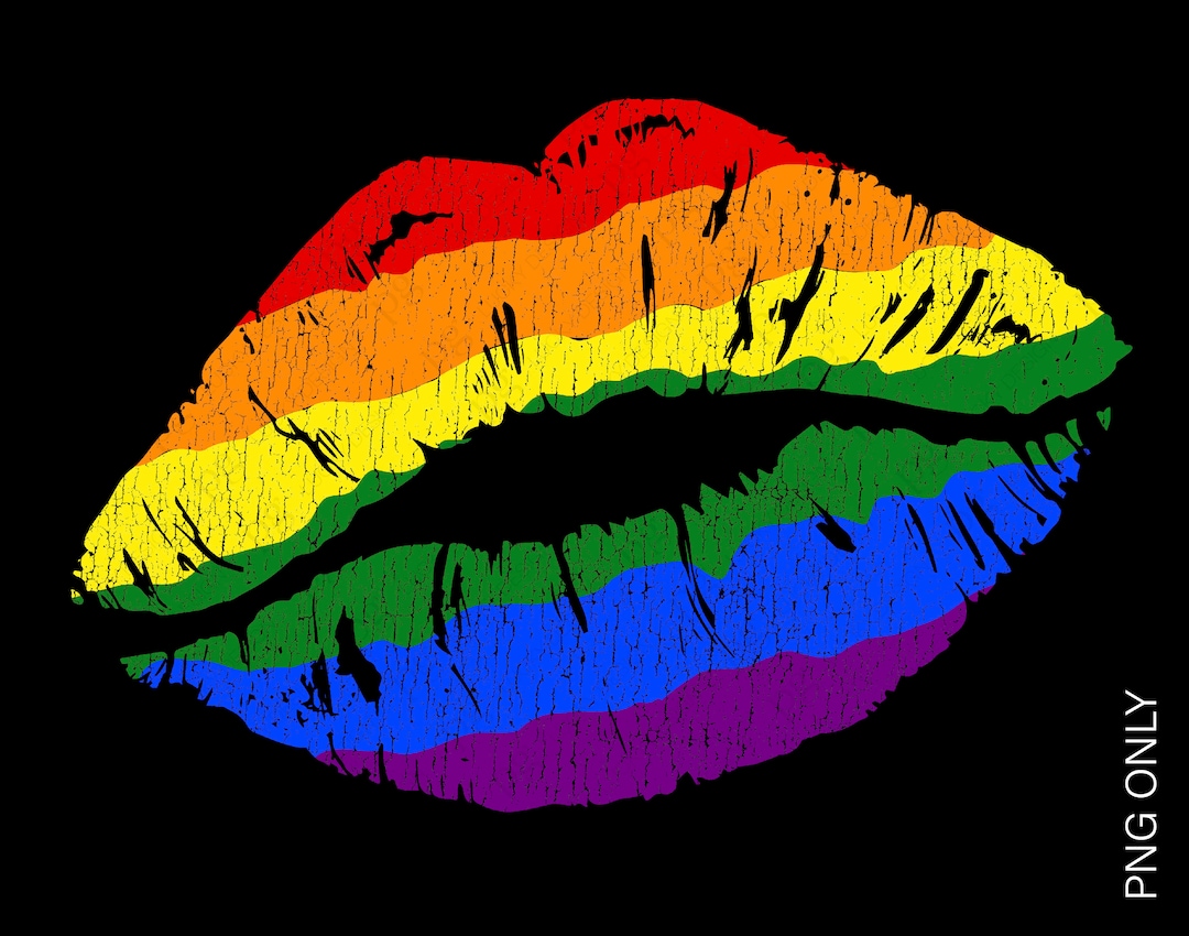 Lgbtq Rainbow Lips Png, Lip Png, Kiss Png, Lgbt Lips Png, Lgbtq Pride ...