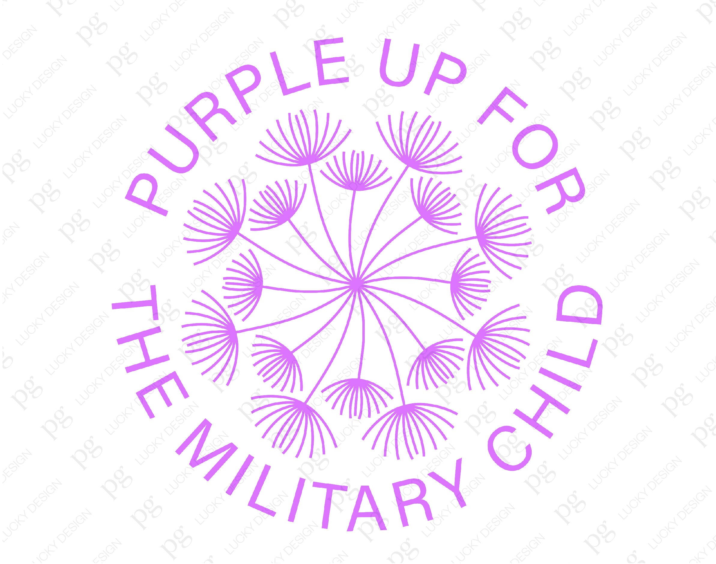 Purple up Svg Png Military Child Awareness Svg Dandelions - Etsy