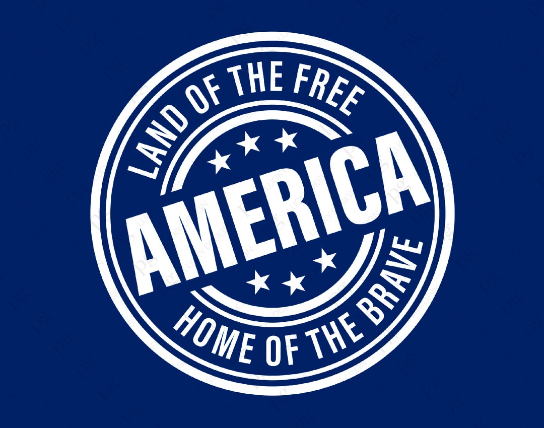 Land of the Free Home of the Brave Svg, America Patriotic Saying Quote ...