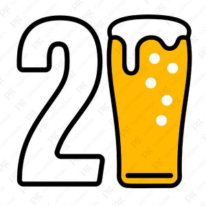 Beer 21 Birthday Svg Png, Cheers Beers to 21 Years Svg, 21st Birthday ...