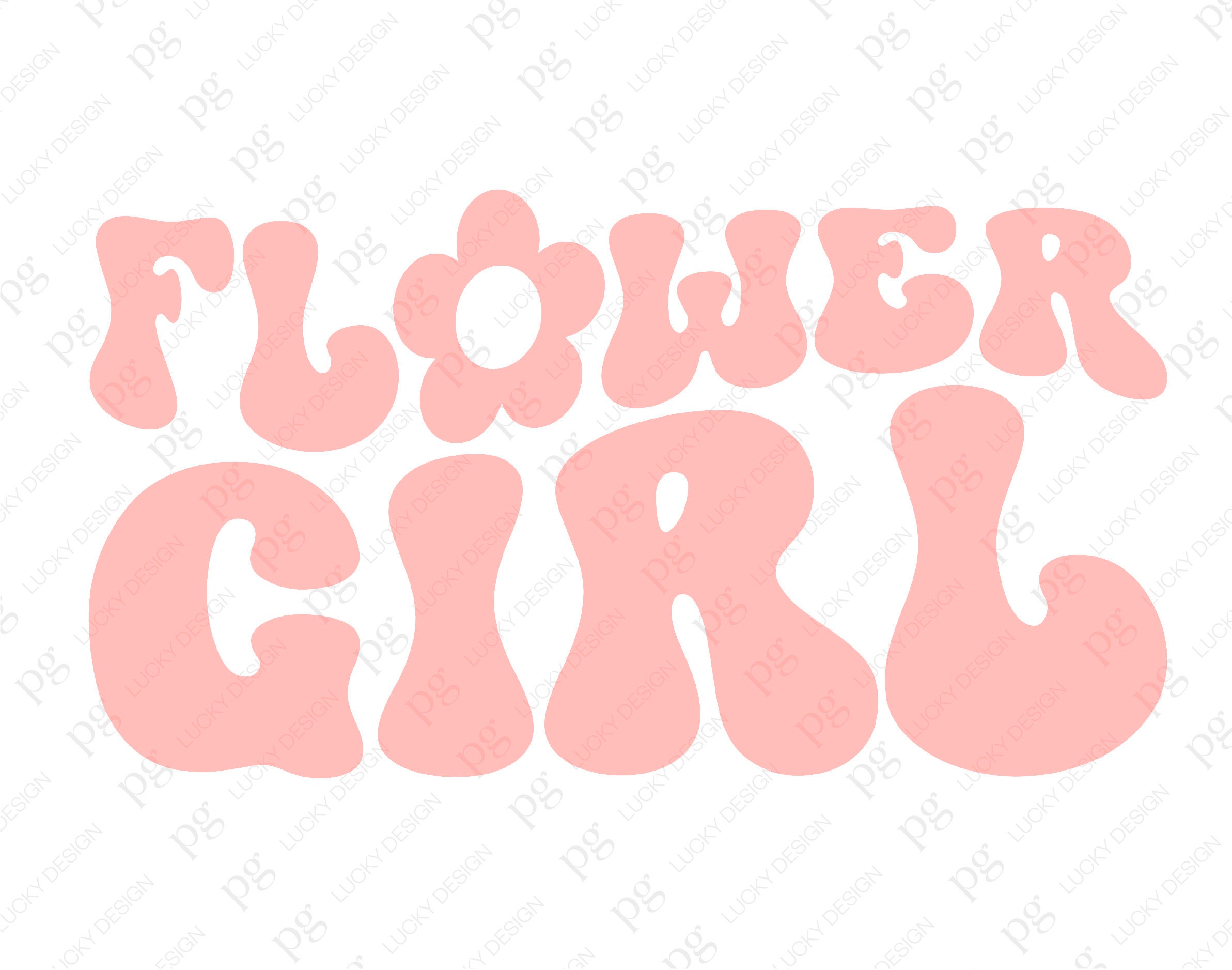 Flower Girl Svg Png, Wedding Svg, Wedding Flower Girl Svg, Trendy Retro ...