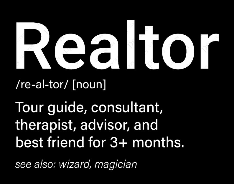 Realtor Definition Svg Funny Realtor Png Real Estate Agent - Etsy