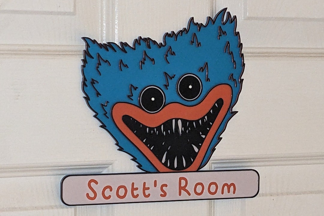 Personalised Huggy Wuggy Door Sign - Etsy UK