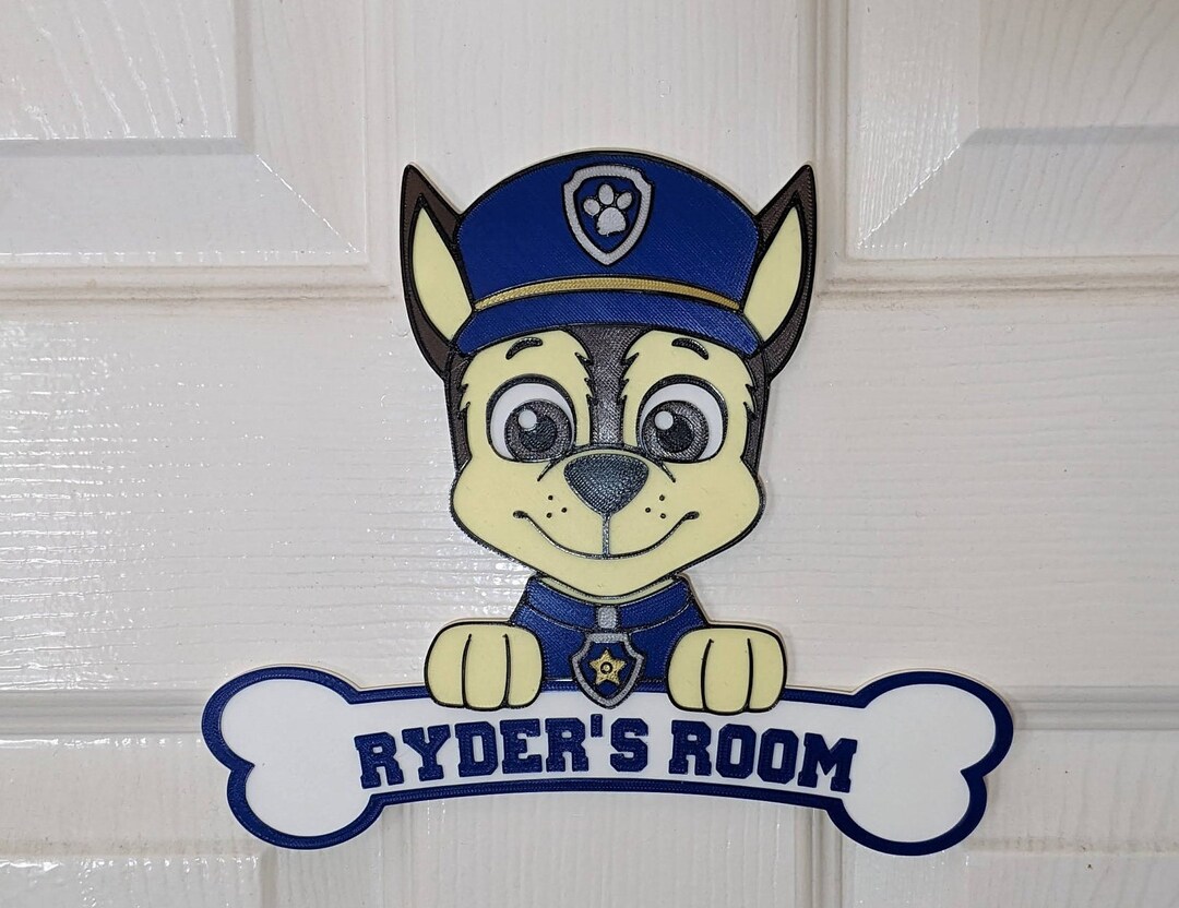Personalised Paw Patrol Door Sign - Etsy