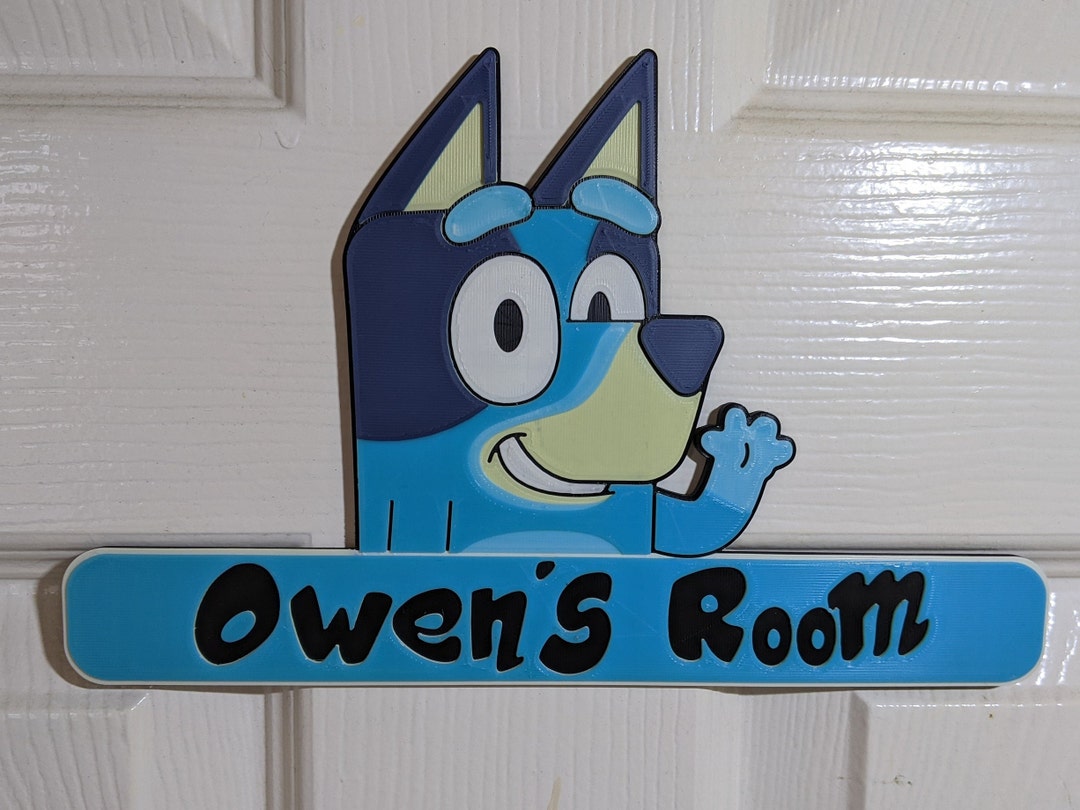 Personalised Bluey Door Sign - Etsy UK
