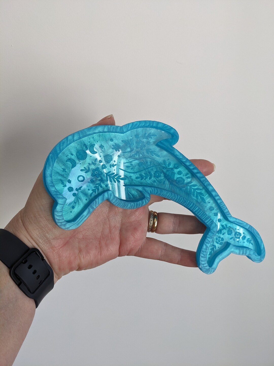 Dolphin Foral Celestial Design Silicone Mould - Etsy