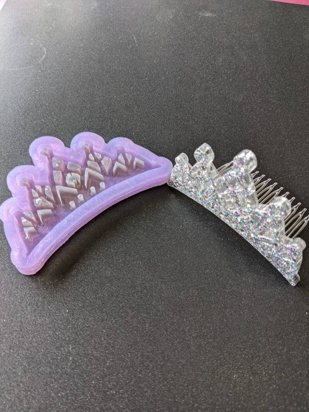 Silicone Mould Mold to Make a 105mm Wide and 5mm Deep Tiara Crown Head ...