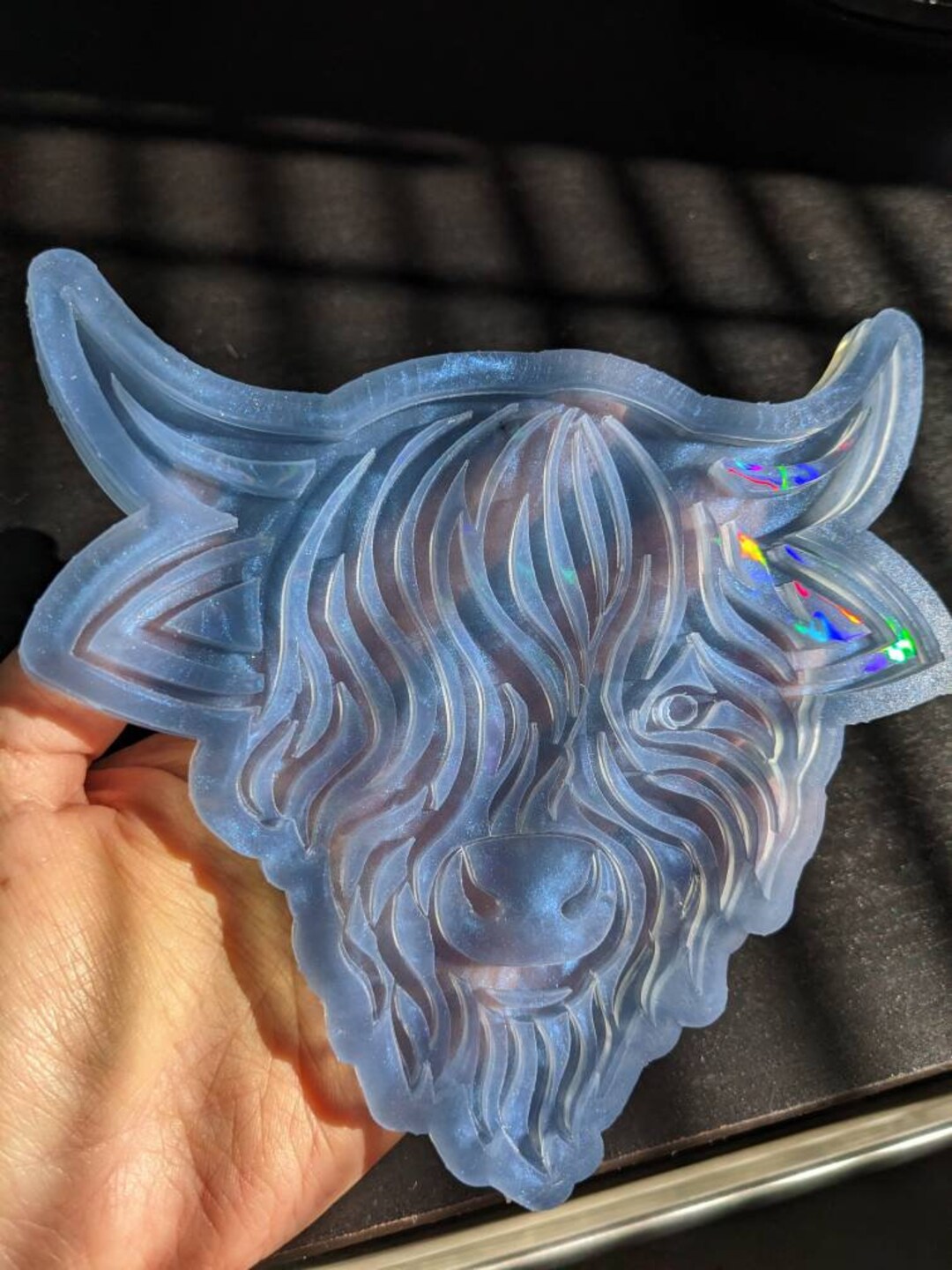 Holographic Cow Highland Cow Silicone Mould Mold. Jesmonite,resin ,wax ...