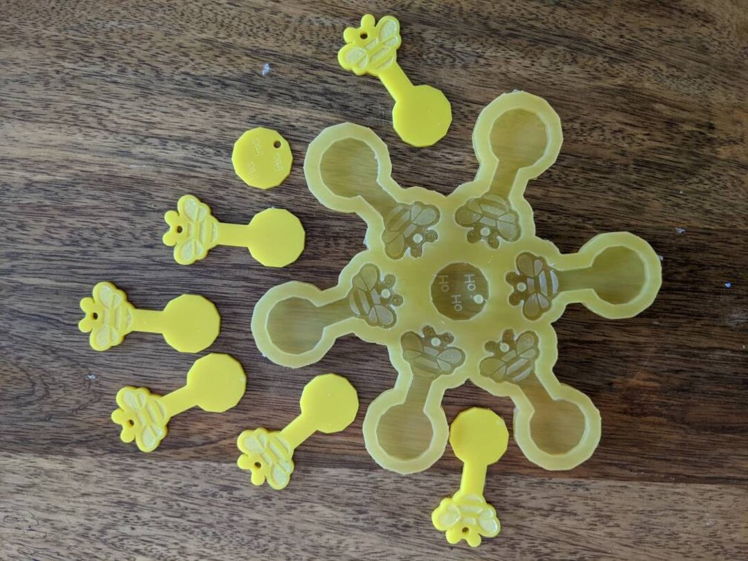 Bee Silicone Mould of 7 Trolley Tokens Bumble Bees - Etsy