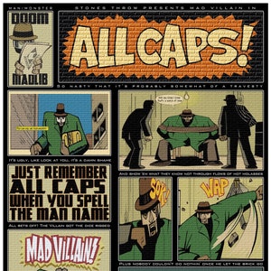 MF DOOM 'all Caps' - Etsy