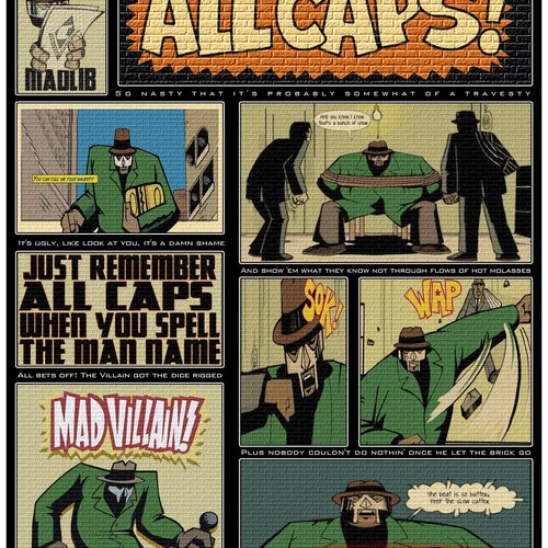 MF Doom & Madlib Are Madvillain ALL CAPS Giclée Print - Etsy Canada