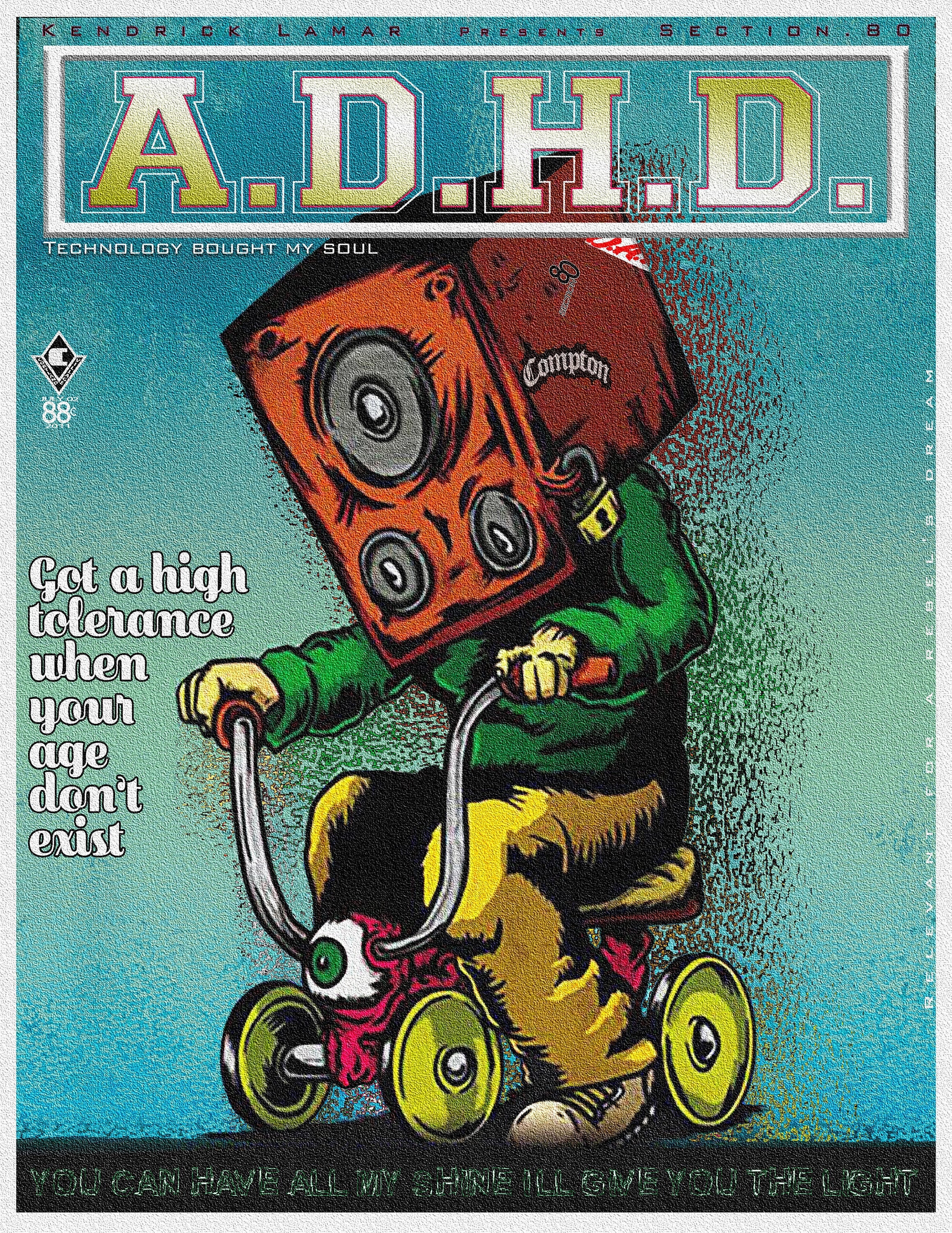 Kendrick Lamar Adhd Album Cover