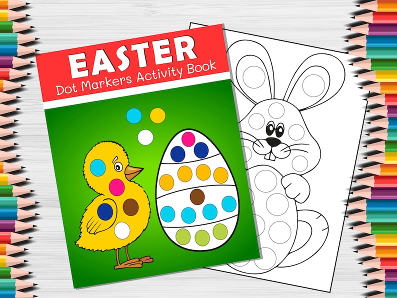 20 Printable Easter Dot Marker Coloring Pages for Kids, Easter Egg Hunt ...