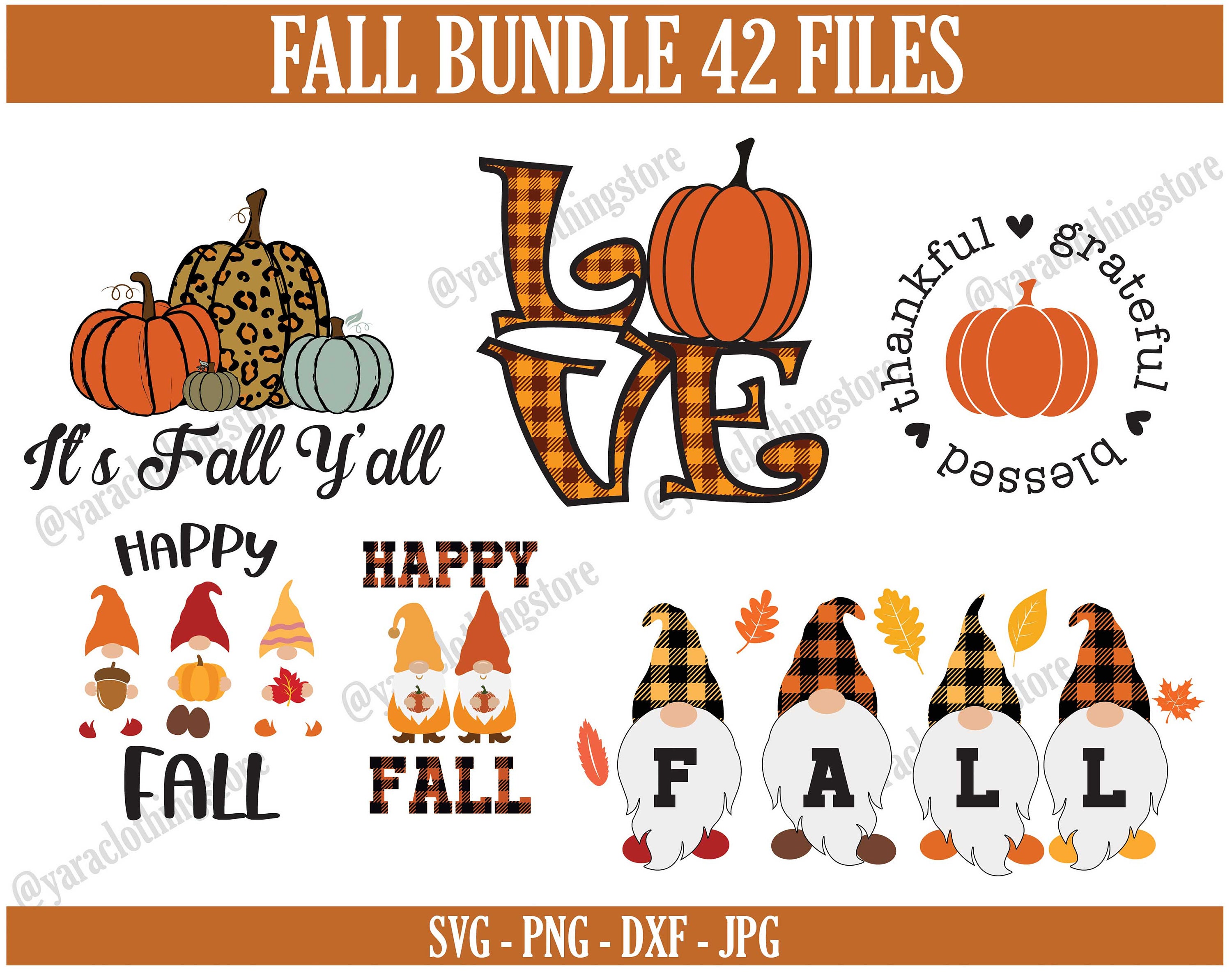Fall Svg Happy Fall Svg Fall Svg Bundle Autumn Svg Bundle | Etsy