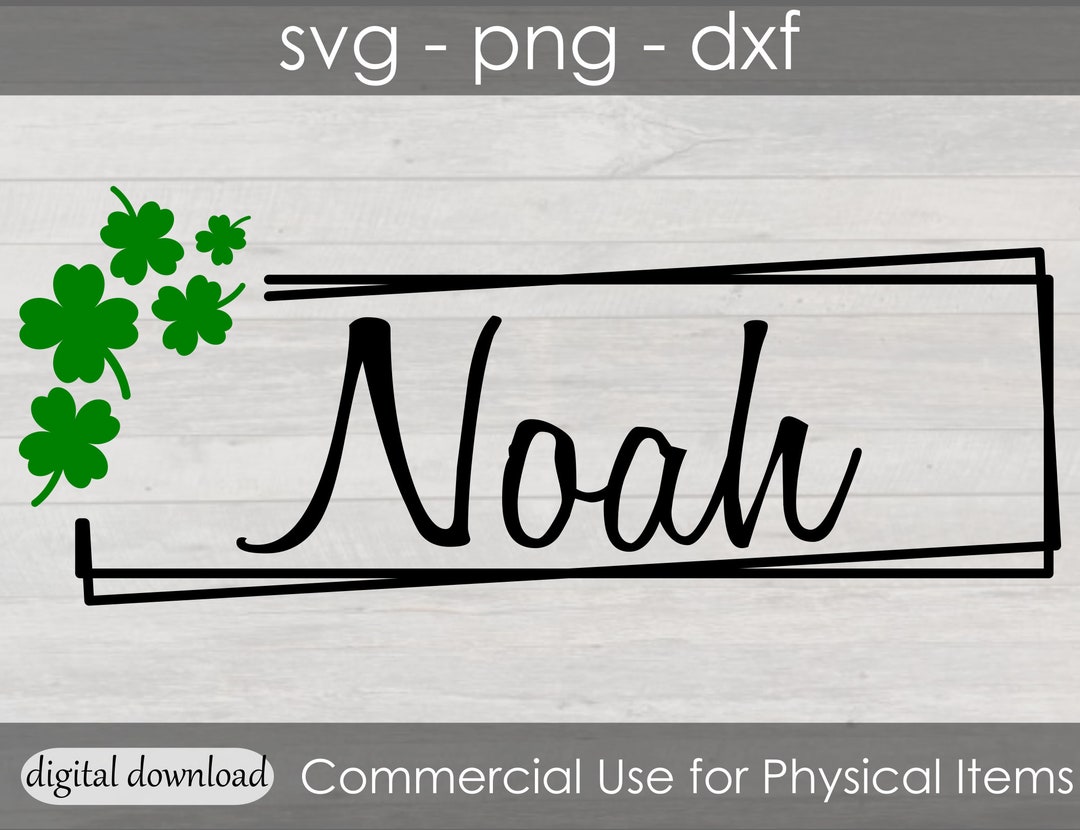 Shamrock and Name SVG Cut File for Cricut St Patty Day 4 Leaf Clover ...