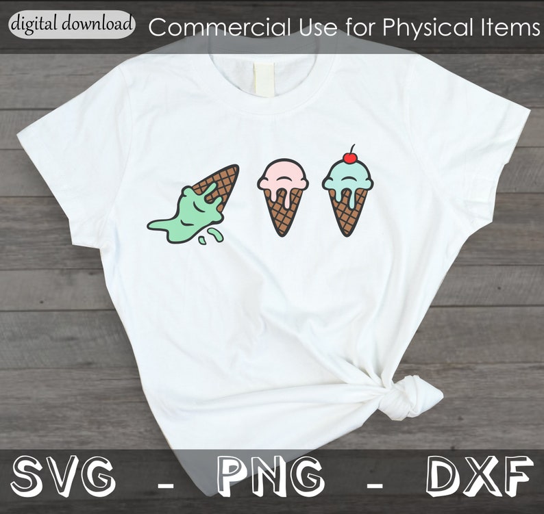 Ice Cream Cone Drip Svg Cut File for Cricut - Waffle Cone Sublimation ...