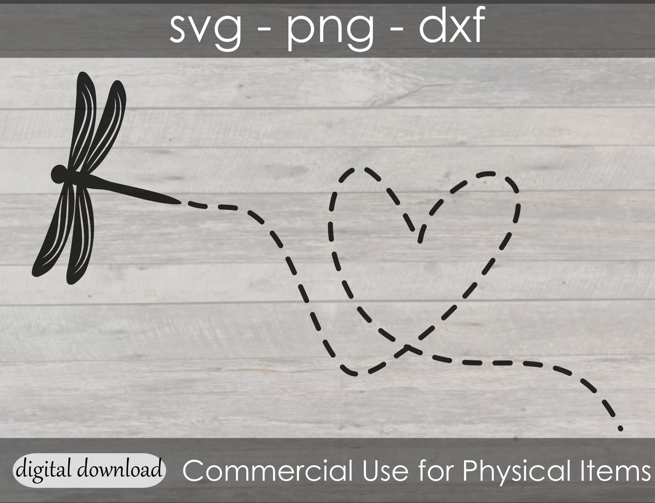 Dragonfly Heart With Trails SVG Cut File for Cricut Whimsical ...