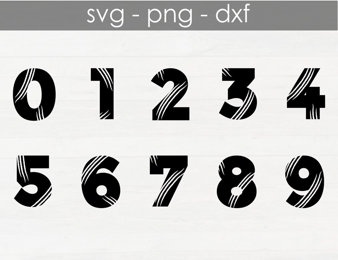 Claw Marks Number Font Bundle SVG Cut Files for Cricut - Dinosaur Claw ...