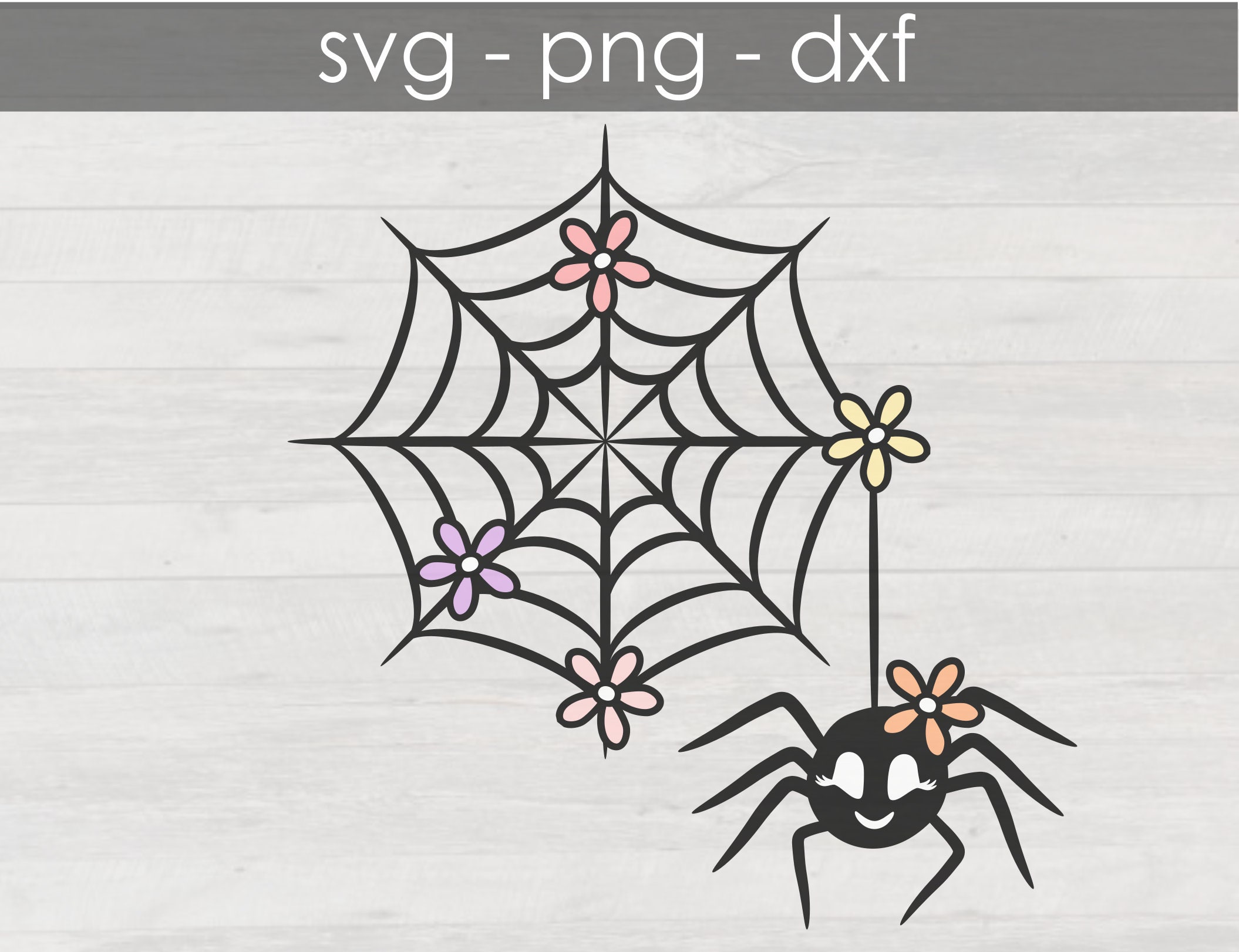 Cute Spider SVG Cute Spider Clipart Floral Spider SVG - Etsy