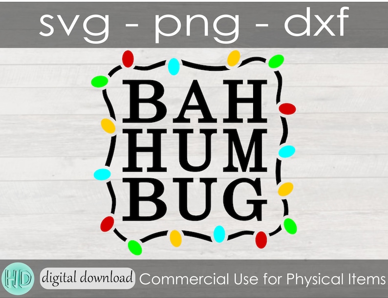 Bah Humbug SVG Grinchmas Svg Scrooge Clipart A Christmas - Etsy