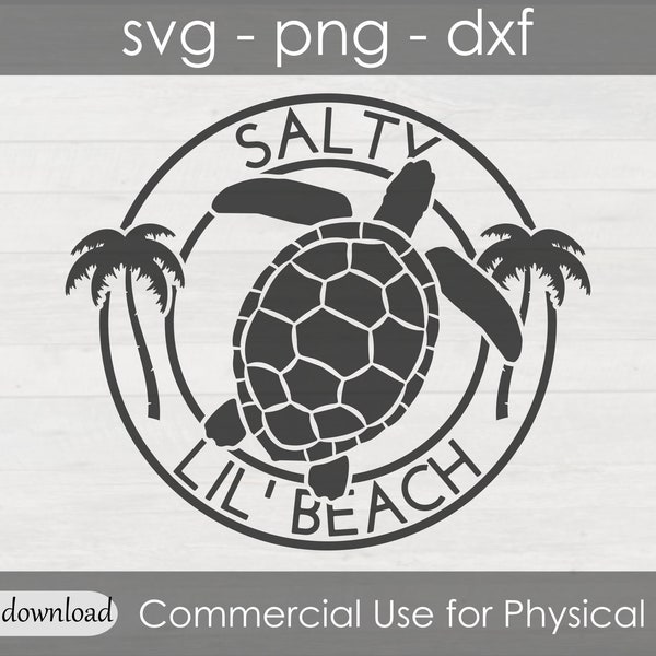 Turtle Salty Svg - Etsy