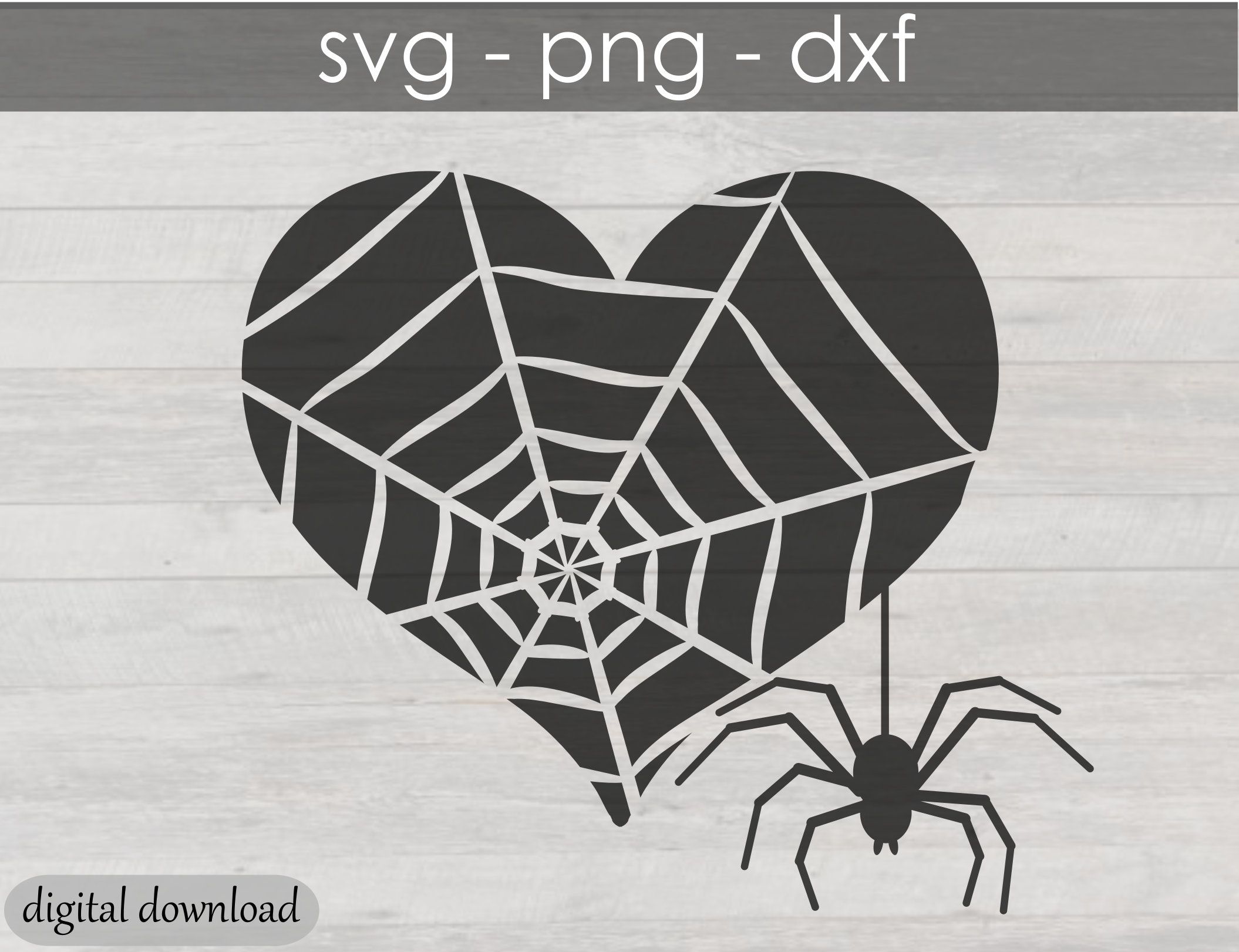 Spider Web Heart SVG Heart Spider Web Svg Halloween Heart SVG Spooky ...