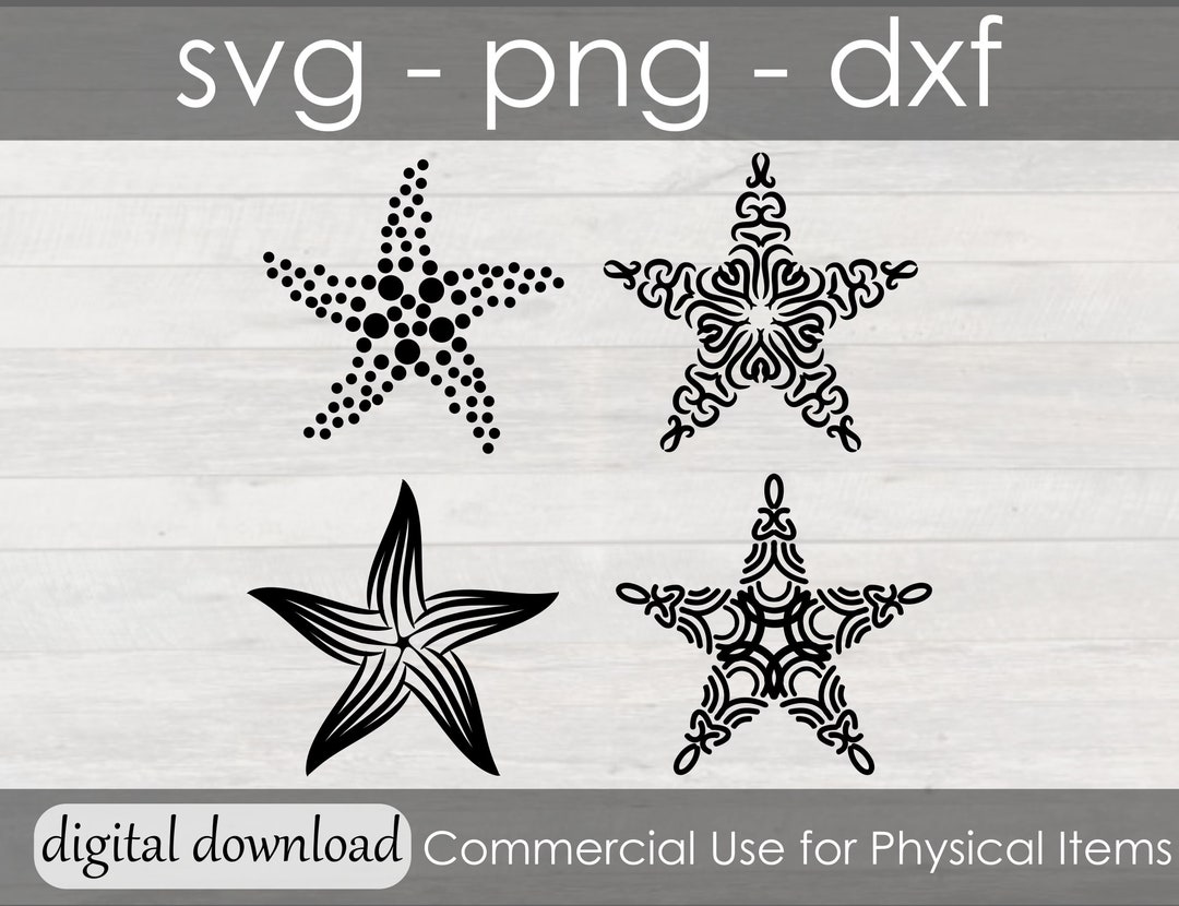 Starfish SVG Bundle - Starfish Mandala - Tribal Starfish - Polka Dots ...