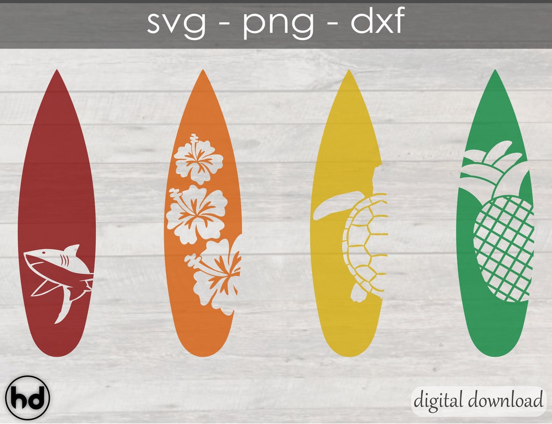 Summer Surfboard SVG - Surfboard Pineapple - Surfboard Shark ...
