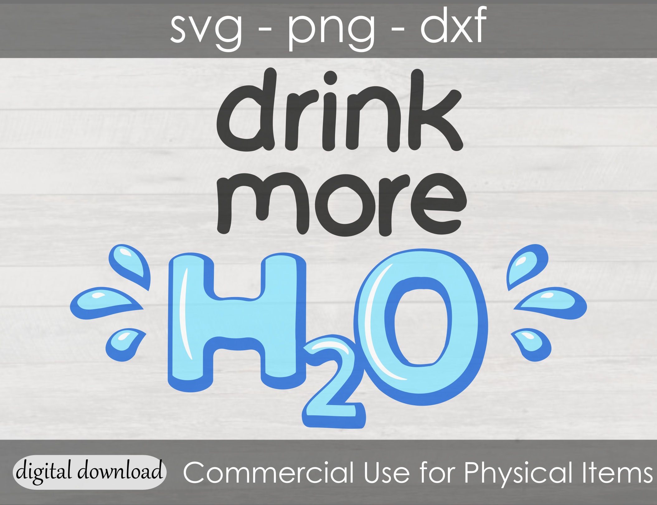 Drink More Water Svg Cut File for Cricut - Drink Some H2O Water Bottle ...