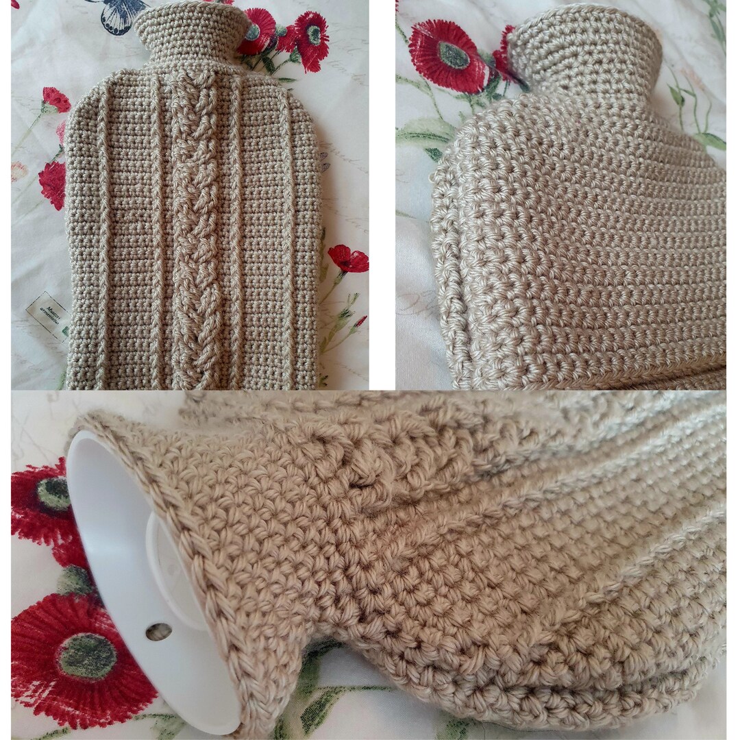 Crochet Pattern Hot Water Bottle Cover, Hot Water Bottle Cover Pattern ...