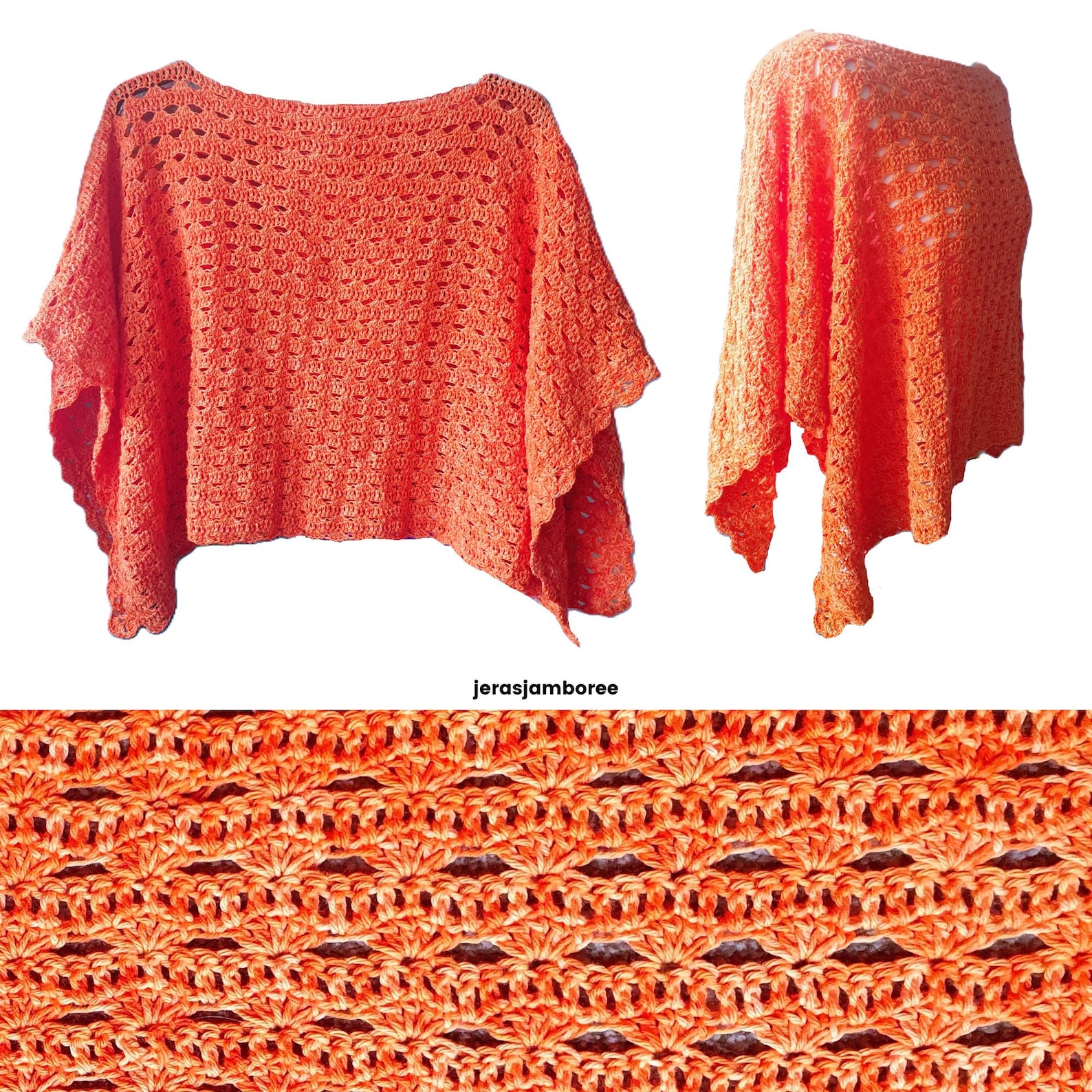 Crochet Poncho Pattern, Crochet Rectangle Poncho, Easy Crochet Poncho ...