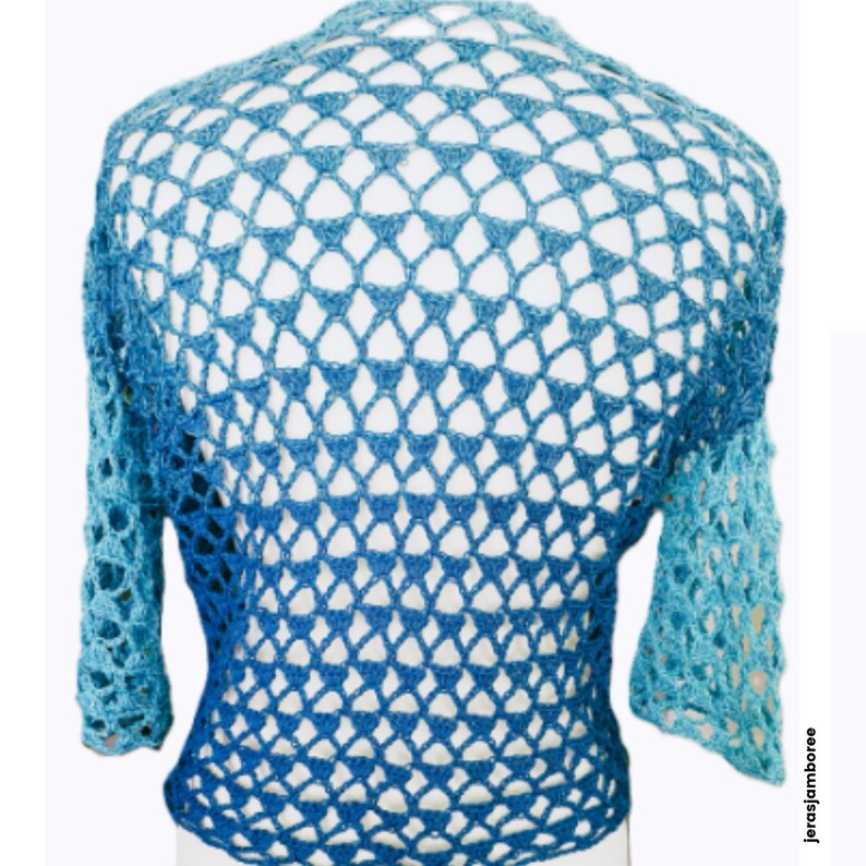 Bolero Crochet Pattern, Crochet Bolero Top, Short Sleeve Crochet Top ...