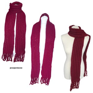 Chunky Crochet Scarf Pattern, Crochet Scarf Pattern, Chunky Crochet ...