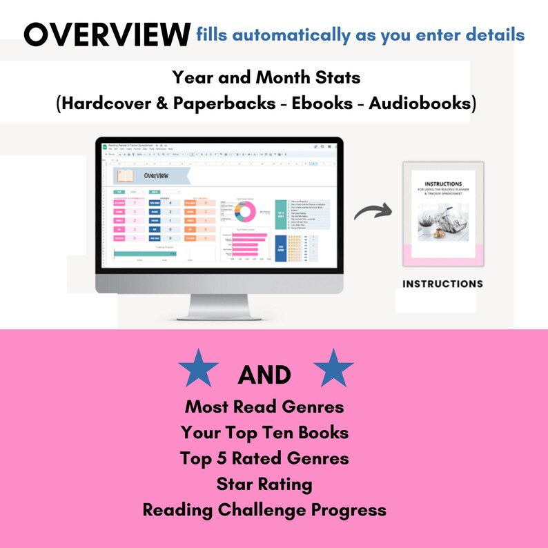 Reading Tracker Spreadsheet, Book Tracker Google Sheets, Google Sheets Reading Tracker, Reading ...
