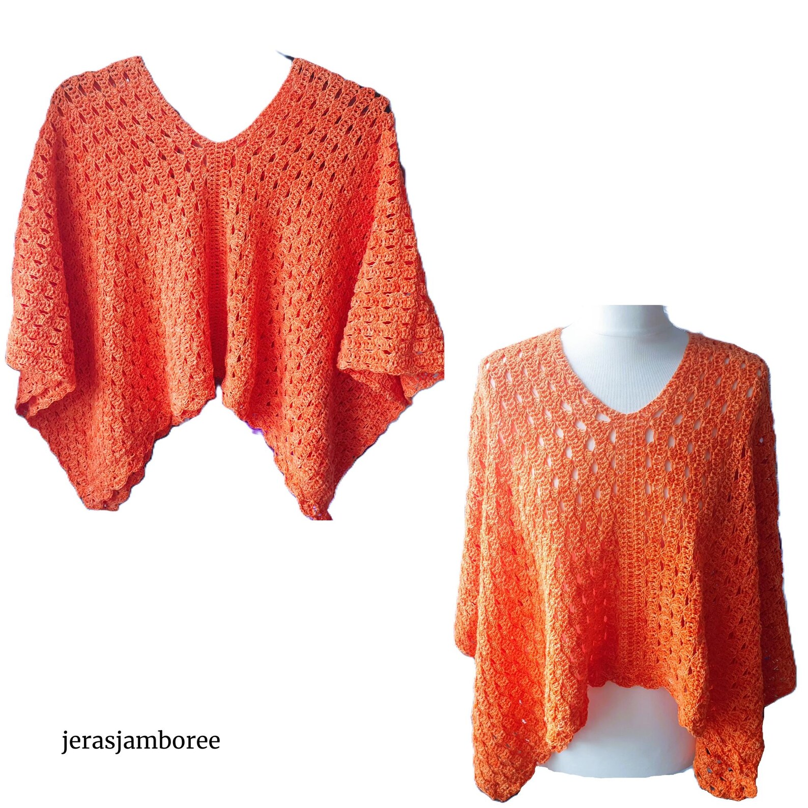 Crochet Poncho Pattern, Crochet Rectangle Poncho, Easy Crochet Poncho ...