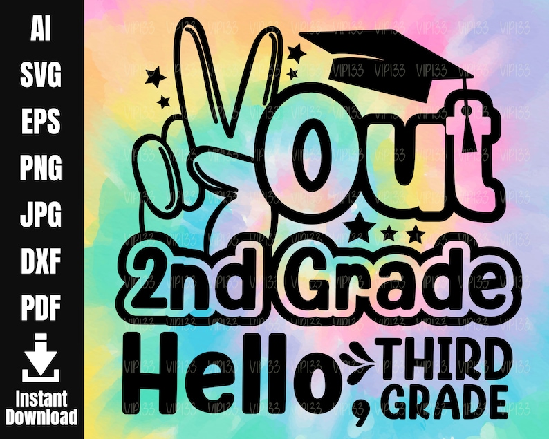 Peace Out 2nd Grade Second Grade Graduation Tshirt SVG Last Day of ...