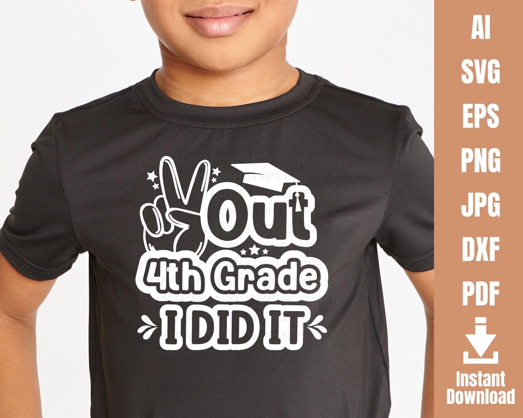 Peace Out Fourth Grade PNG 4th Grade Graduation Shirt SVG Last Day of ...