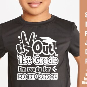 Peace Out First Grade SVG Big-kid School 1st Grade Graduation Last Day ...