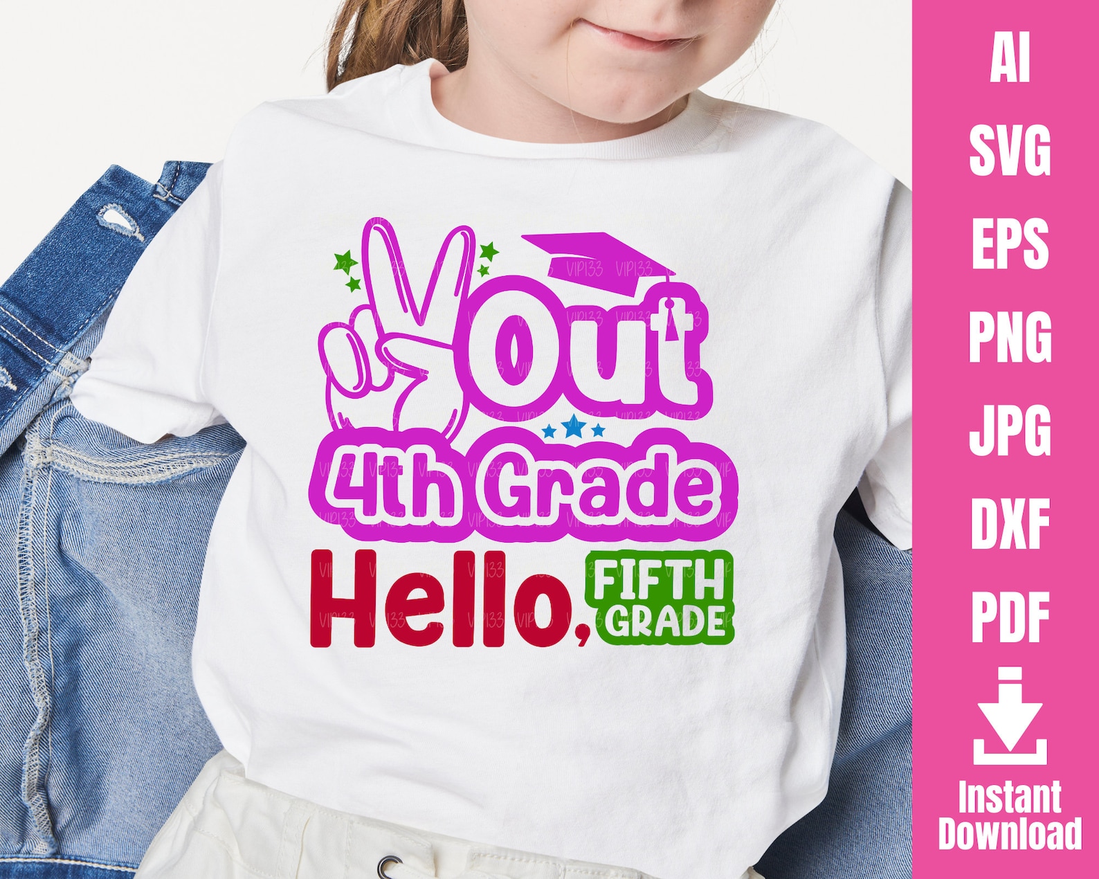 Hello Fifth Grade Shirt SVG 4th Grade Graduation Shirt SVG Last Day of ...